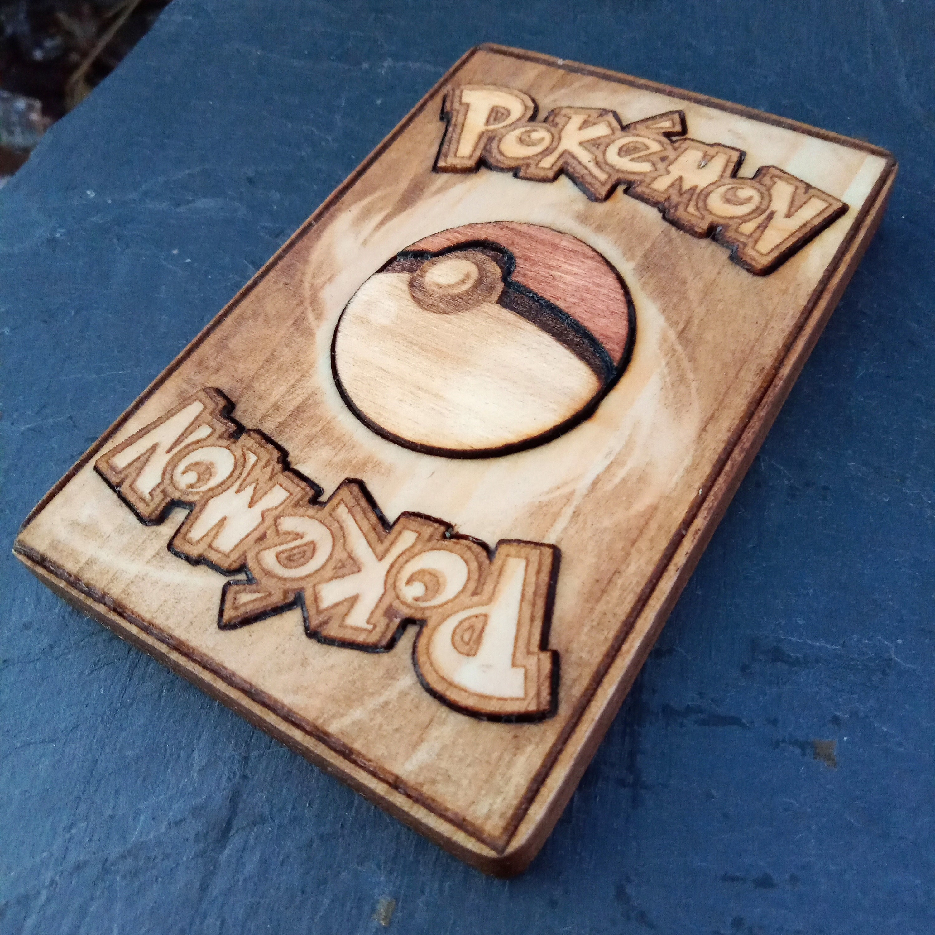 Vaporeon Wooden Pokemon Card, First Edition Pokemon Gift 3D Wood ...