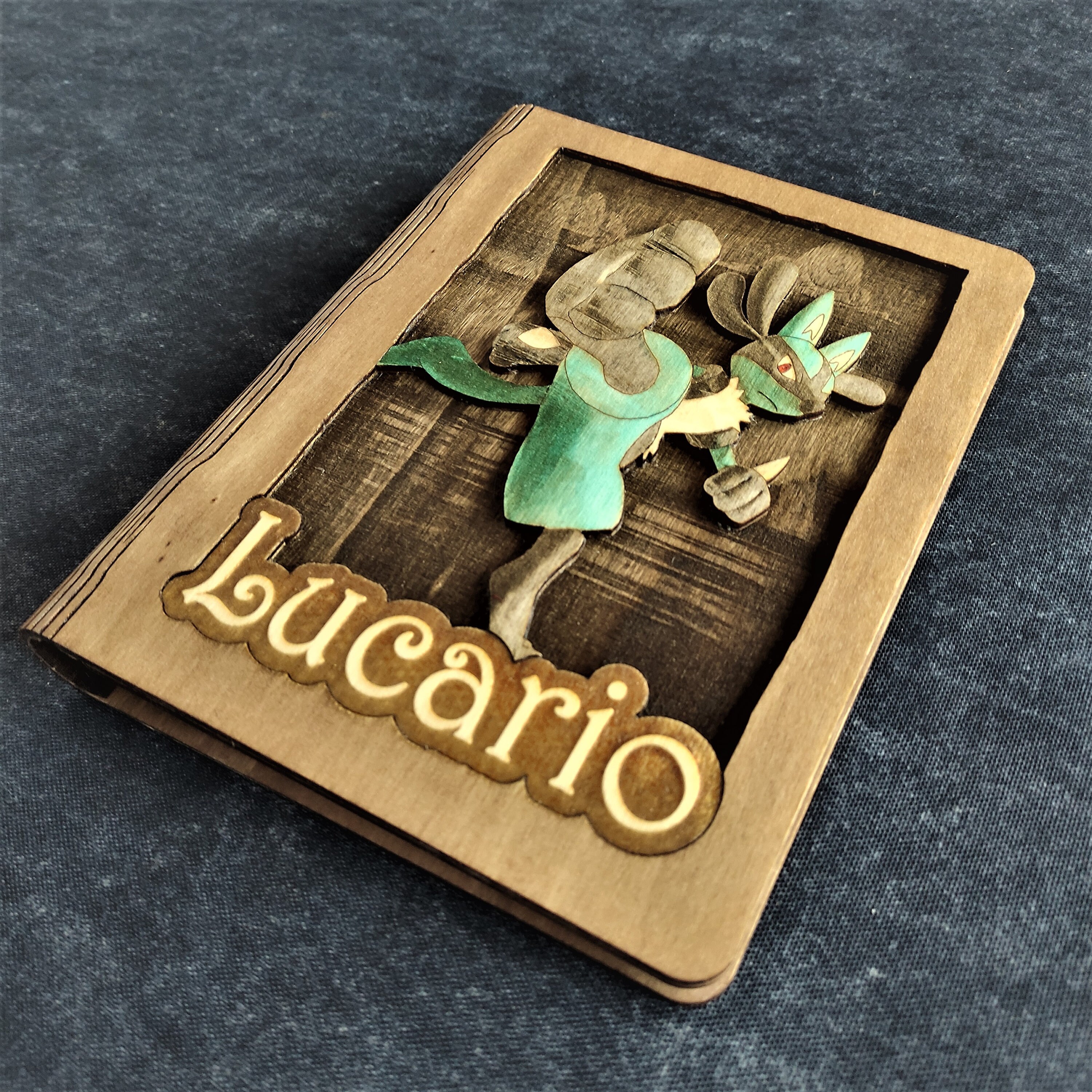 Lucario Notebook. Pokemon Pikachu 20 Anniversary Wood Notebook. Wood ...