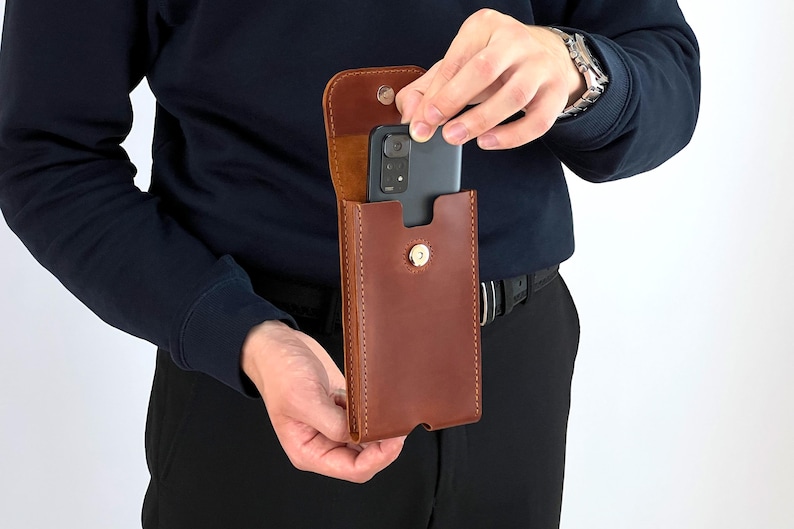 Custom Leather Phone Belt Holster| Personalized Waist Iphone, Samsung ...