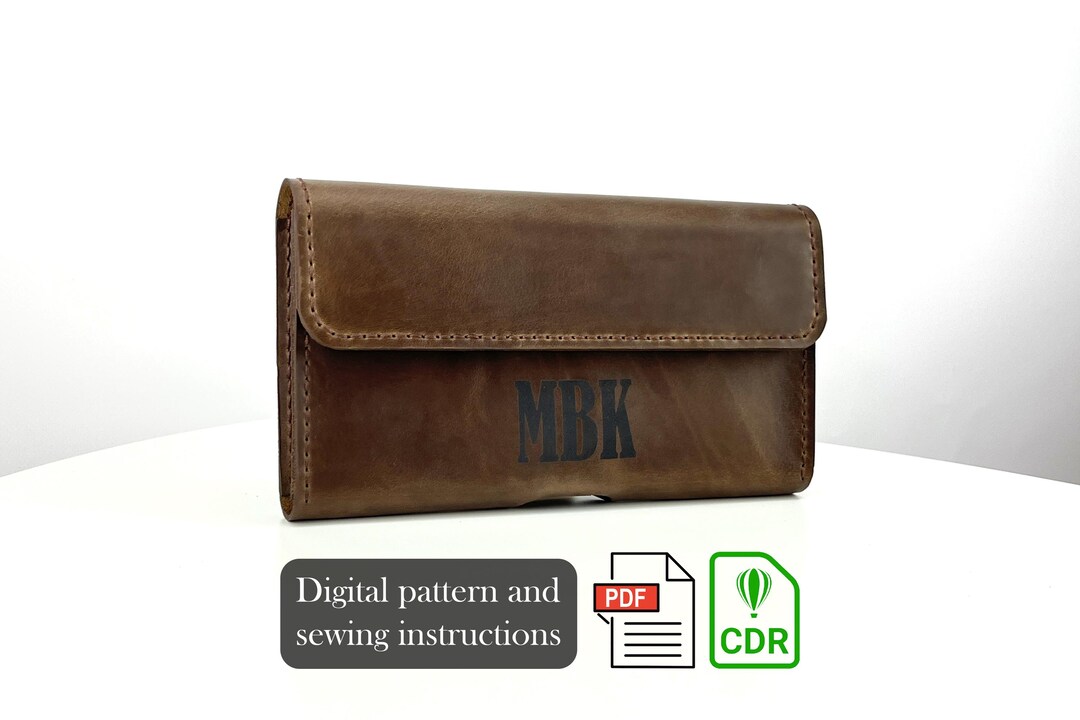 PDF| CDR Pattern Leather Phone Holster| Handmade Leather iPhone Case ...