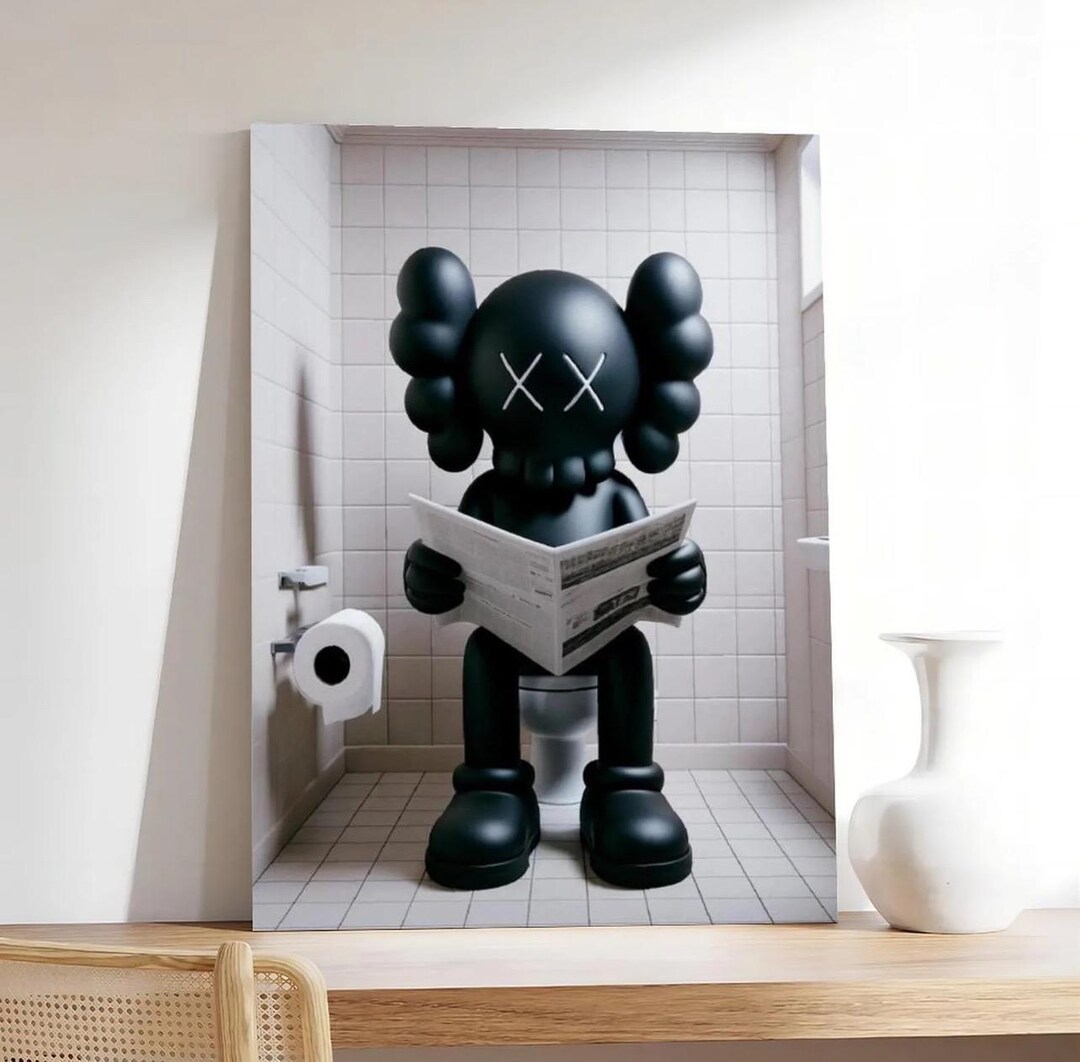 Popular Kaws Toilet - Abstract Poster Wall Art - Etsy