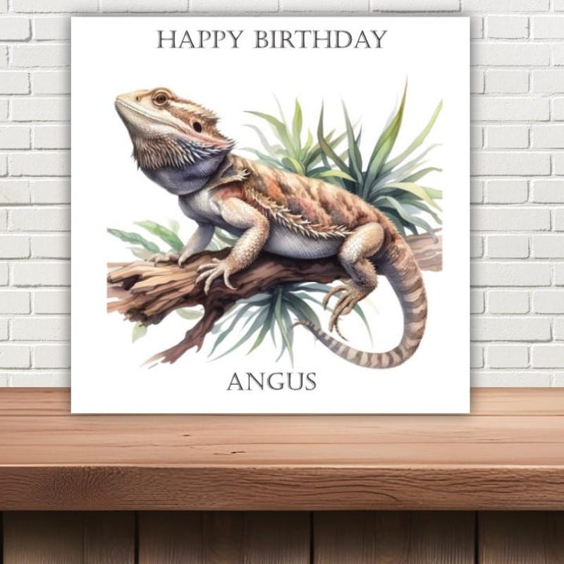 Personalised Reptile Birthday Card - Etsy UK