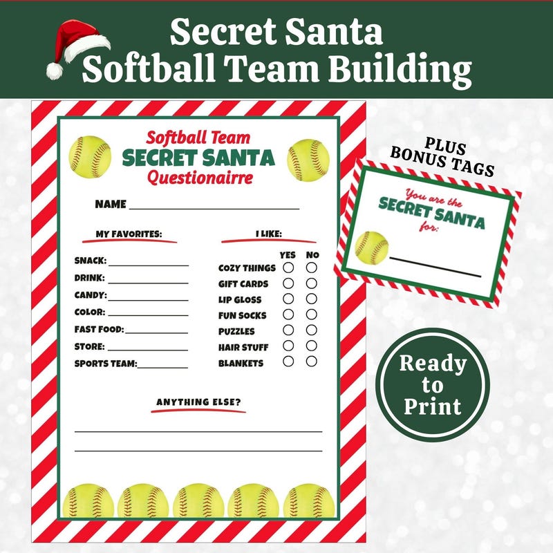 Secret Santa Invite Girl - Etsy