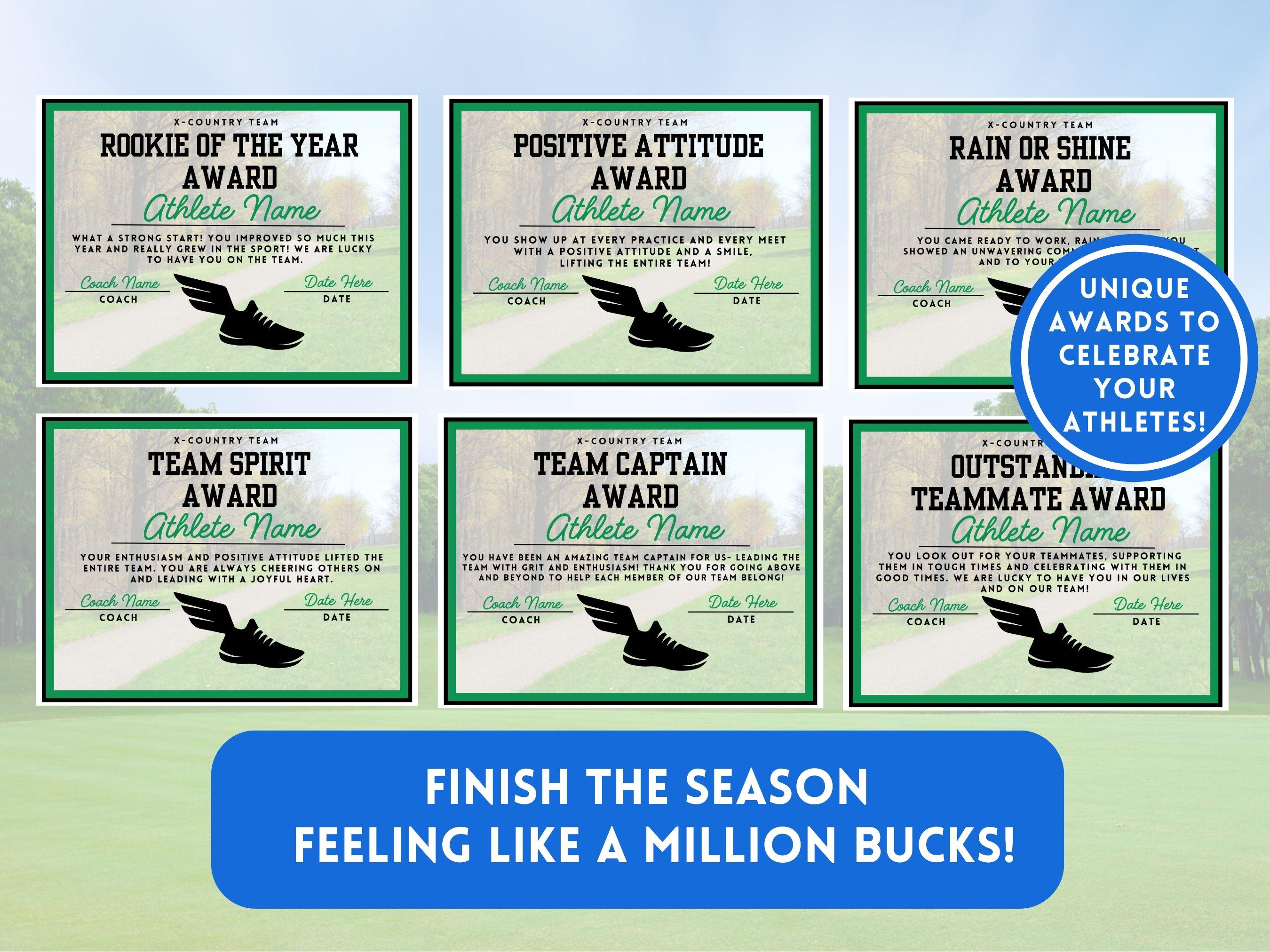 Cross Country Award Certificate Editable X Country Awards Ceremony ...