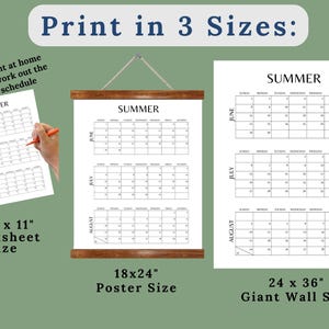 Summer Calendar 2025 Large Wall Calendar Printable for Summer Family ...