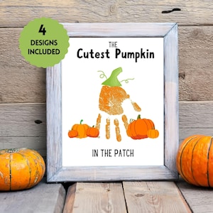 Halloween Handprint Art Hand Print Craft Keepsake Halloween Card Baby ...