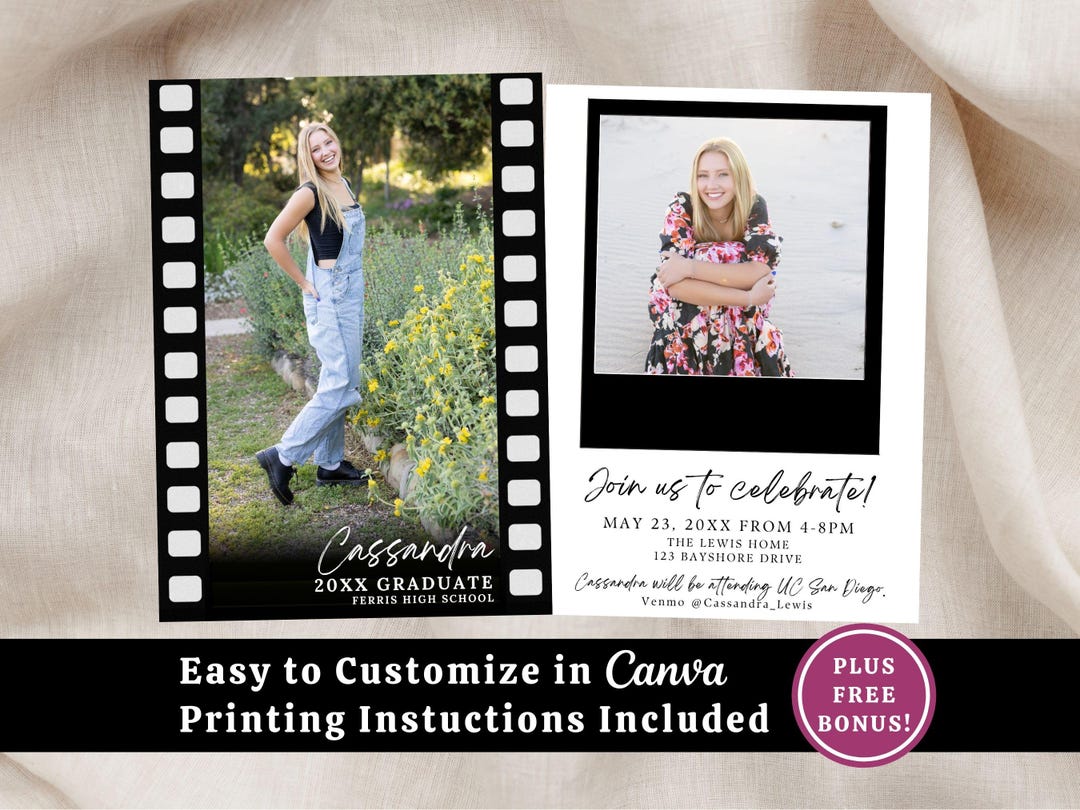 Graduation Announcement 2025 Template, Graduation Party Invitation ...