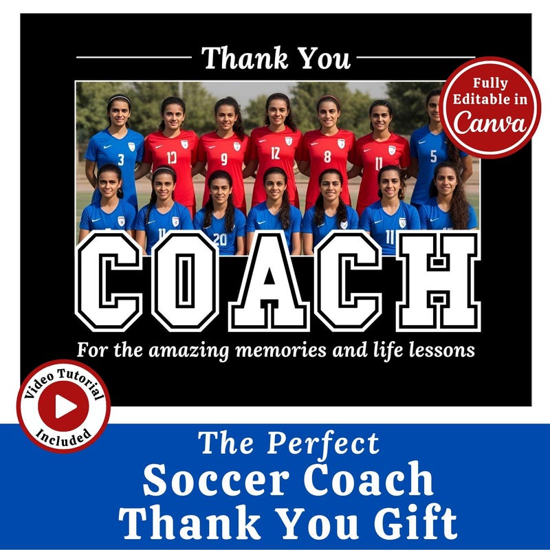 Soccer Thank You Tag - Etsy