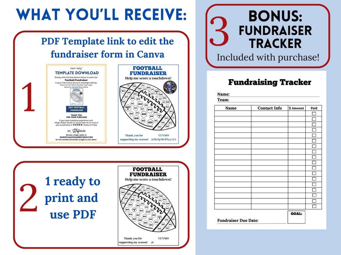 Editable Football Fundraiser Template Football Team Fundraiser Flyer ...