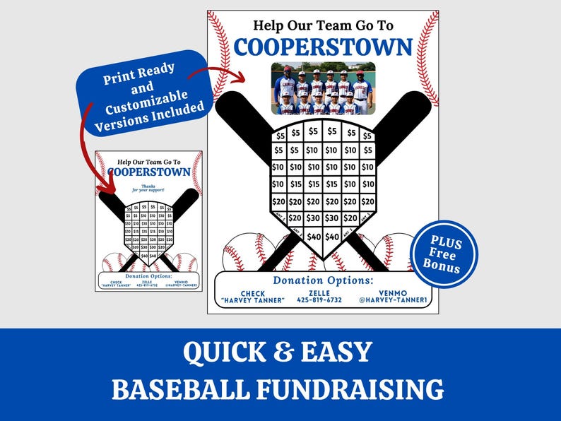 Cooperstown Fundraiser Template, Baseball Fundraising Flyer, Fill My ...