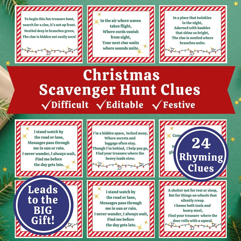 Christmas Scavenger Hunt - Etsy