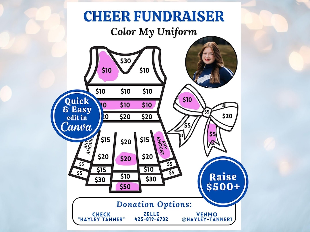Editable Cheer Fundraiser Template, Fill My Megaphone Cheer Fundraiser ...