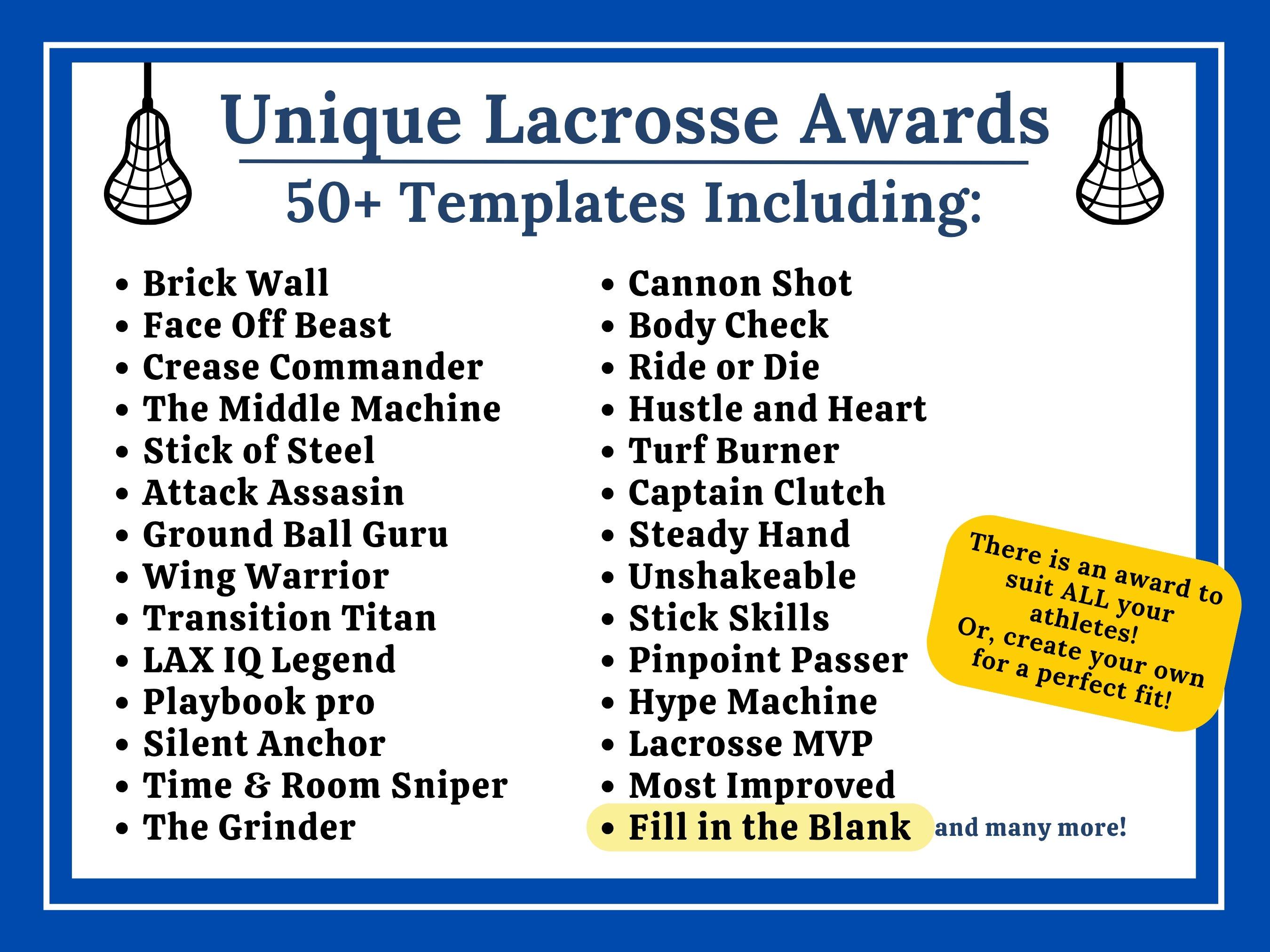 Editable Lacrosse Award Certificate Template Lacrosse Team Award ...
