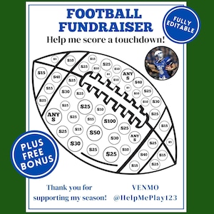 Editable Football Fundraiser Template Football Team Fundraiser Flyer ...