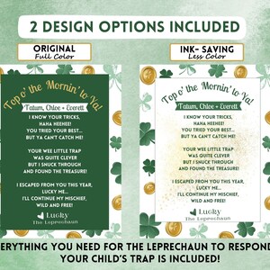 Leprechaun Letter Editable Printable Letter From Leprechaun Note Mini ...