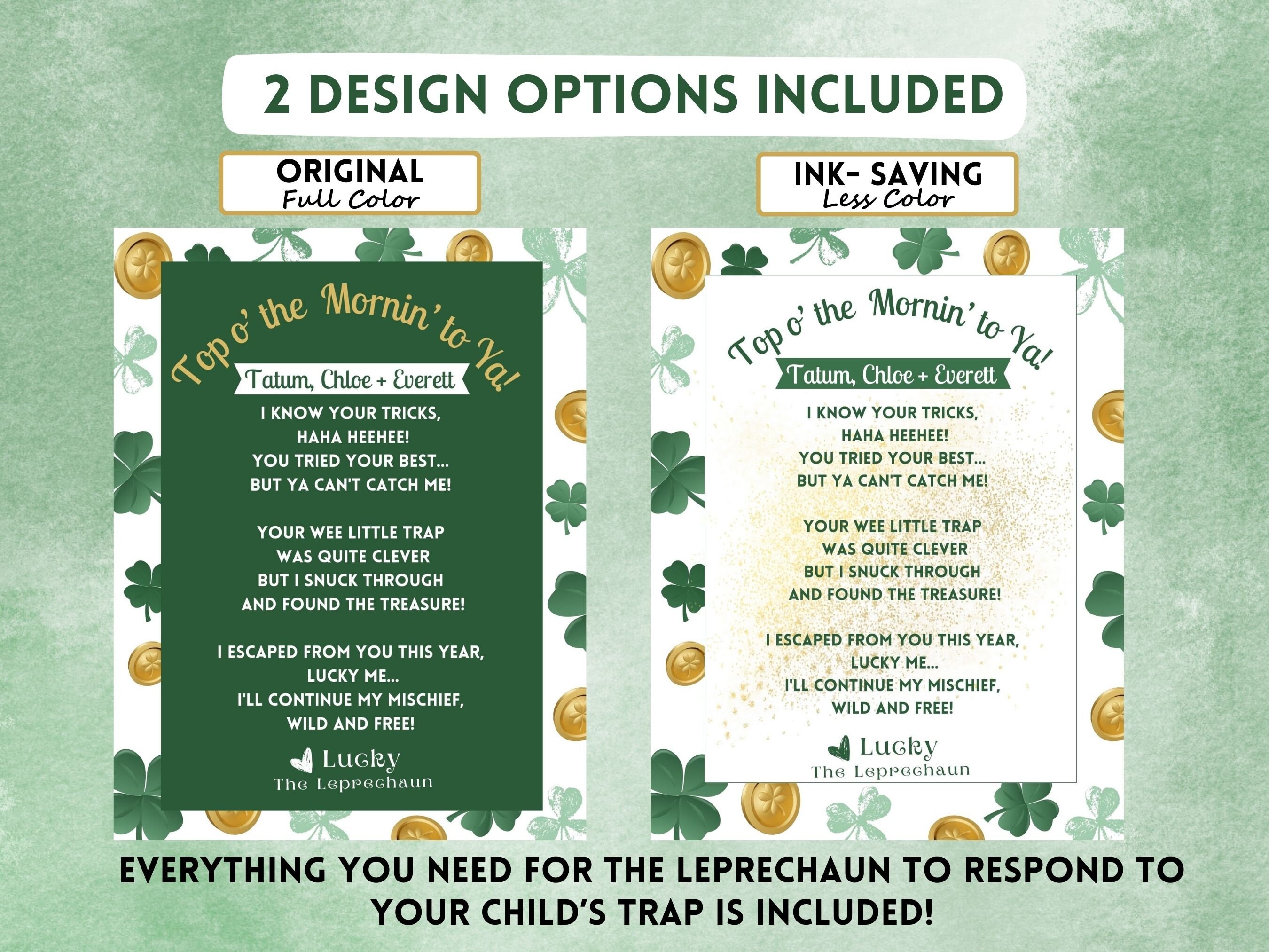 Leprechaun Letter Editable Printable Letter From Leprechaun Note Mini ...