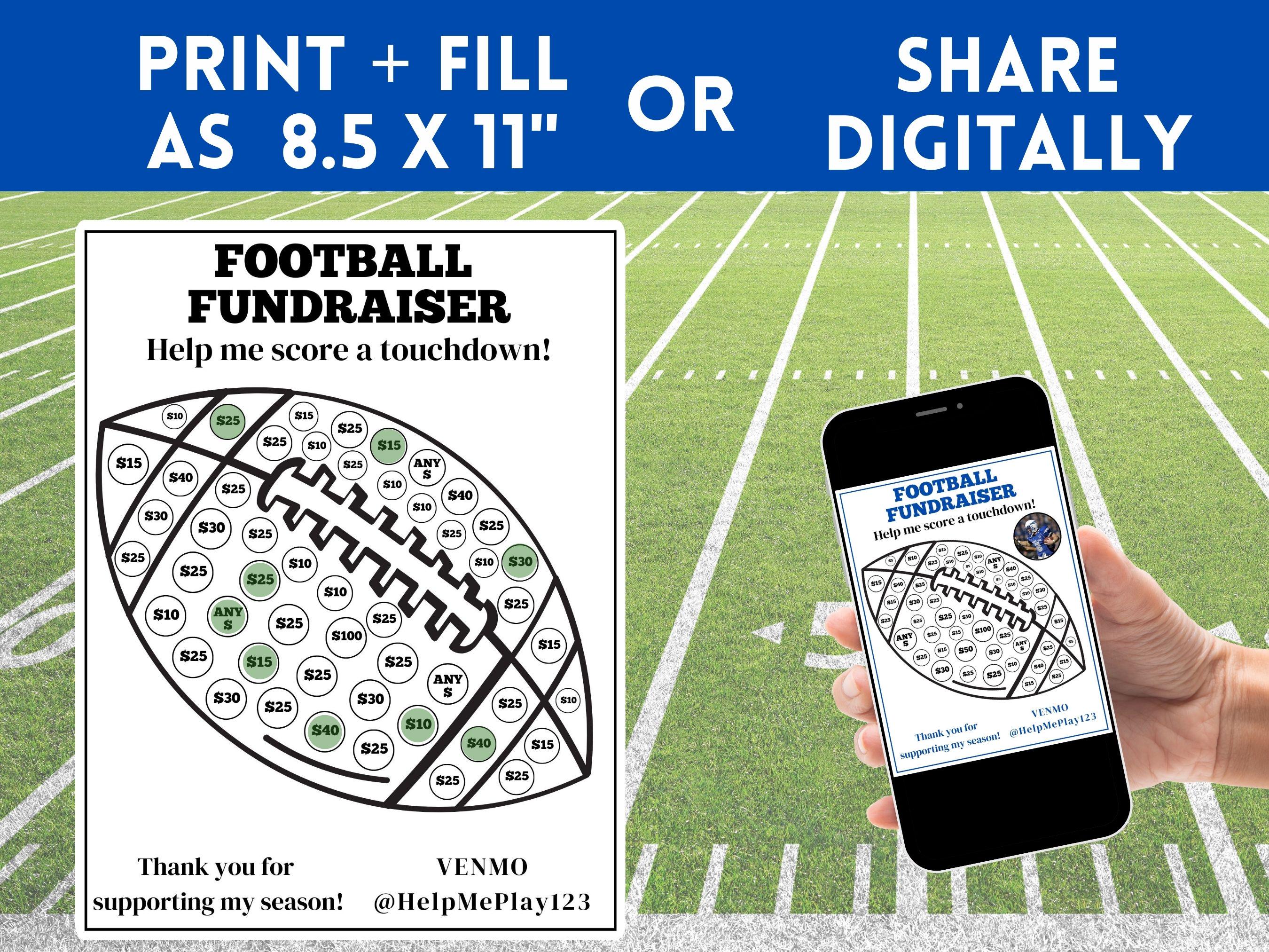 Editable Football Fundraiser Template Football Team Fundraiser Flyer ...