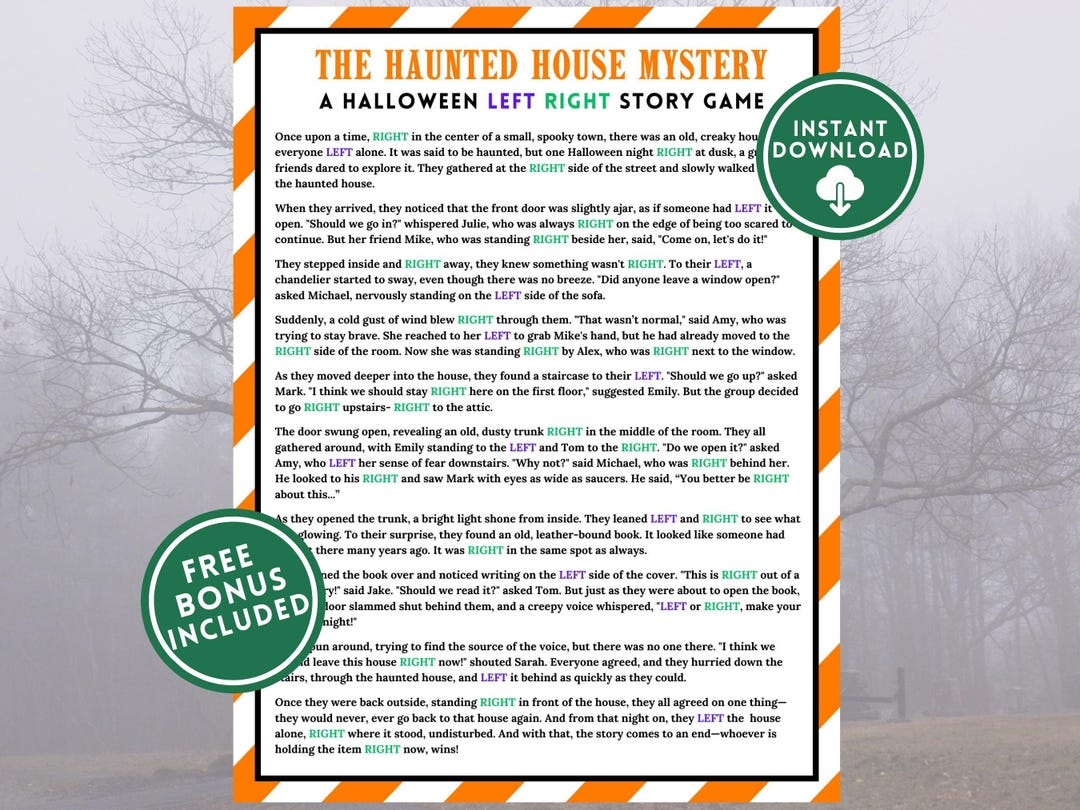 Halloween Left Right Game Teen Halloween Game Pass the Pumpkin ...