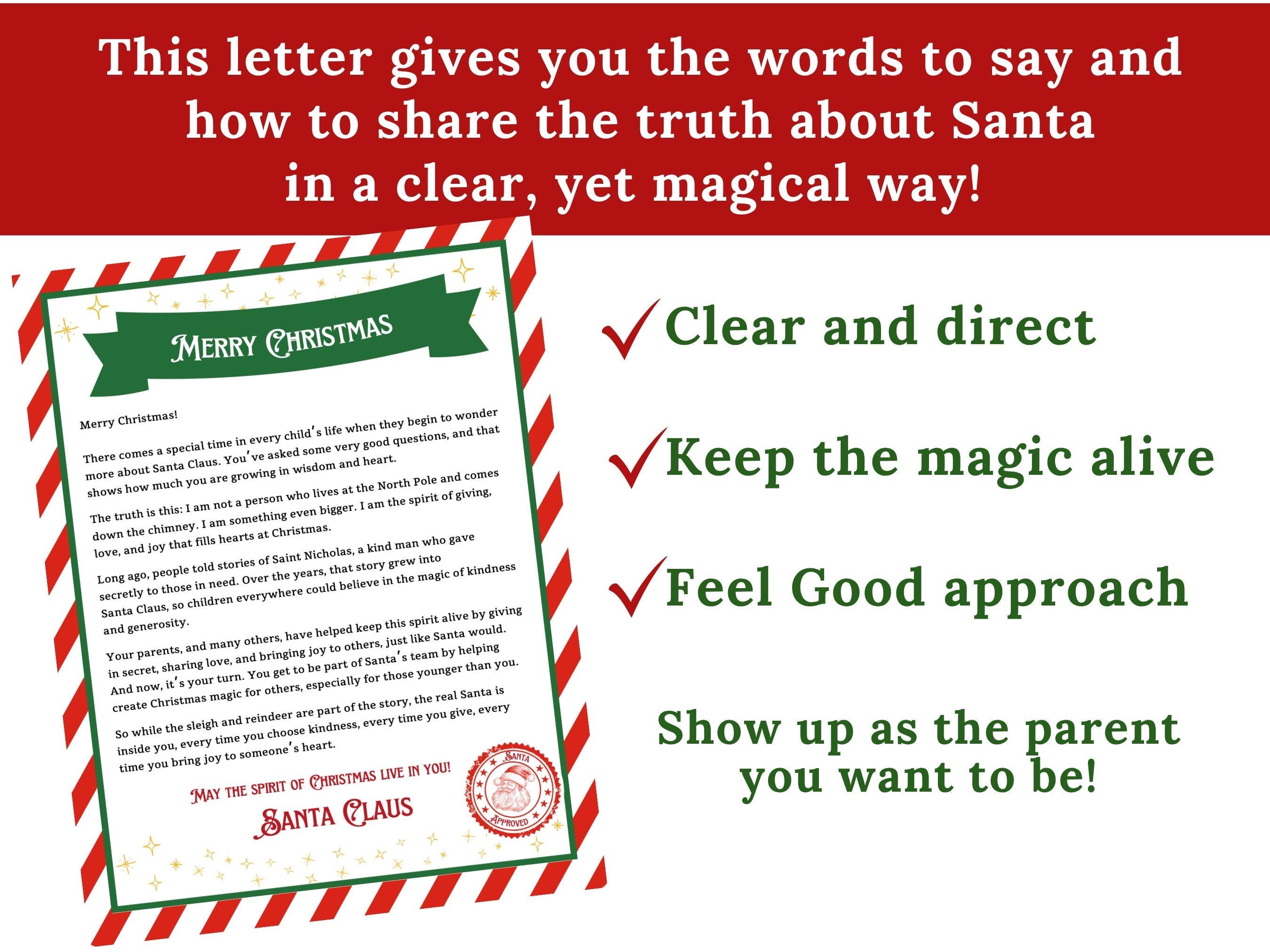 Santa Explanation Letter, is Santa Real, Truth About Santa Letter ...