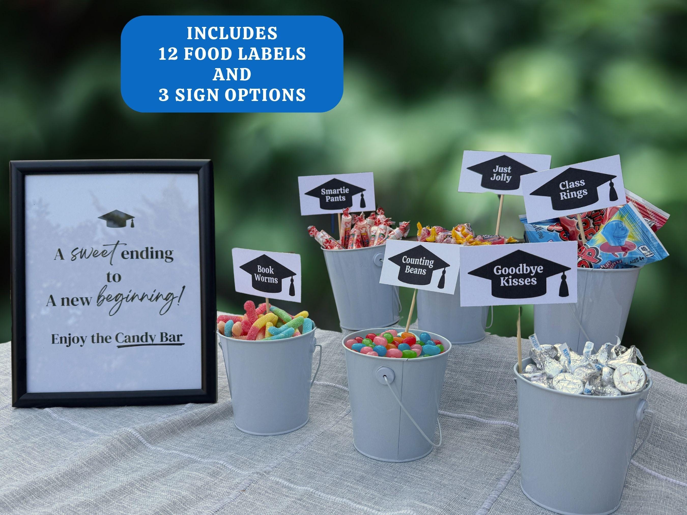 Graduation Candy Bar Labels, Candy Bar Signs Printable, 2025 Grad Party ...