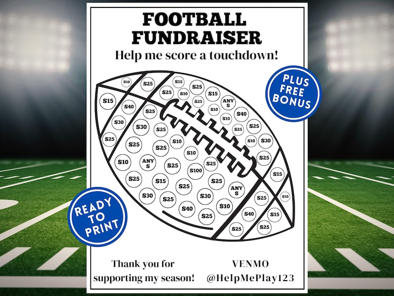 Editable Football Fundraiser Template Football Team Fundraiser Flyer ...