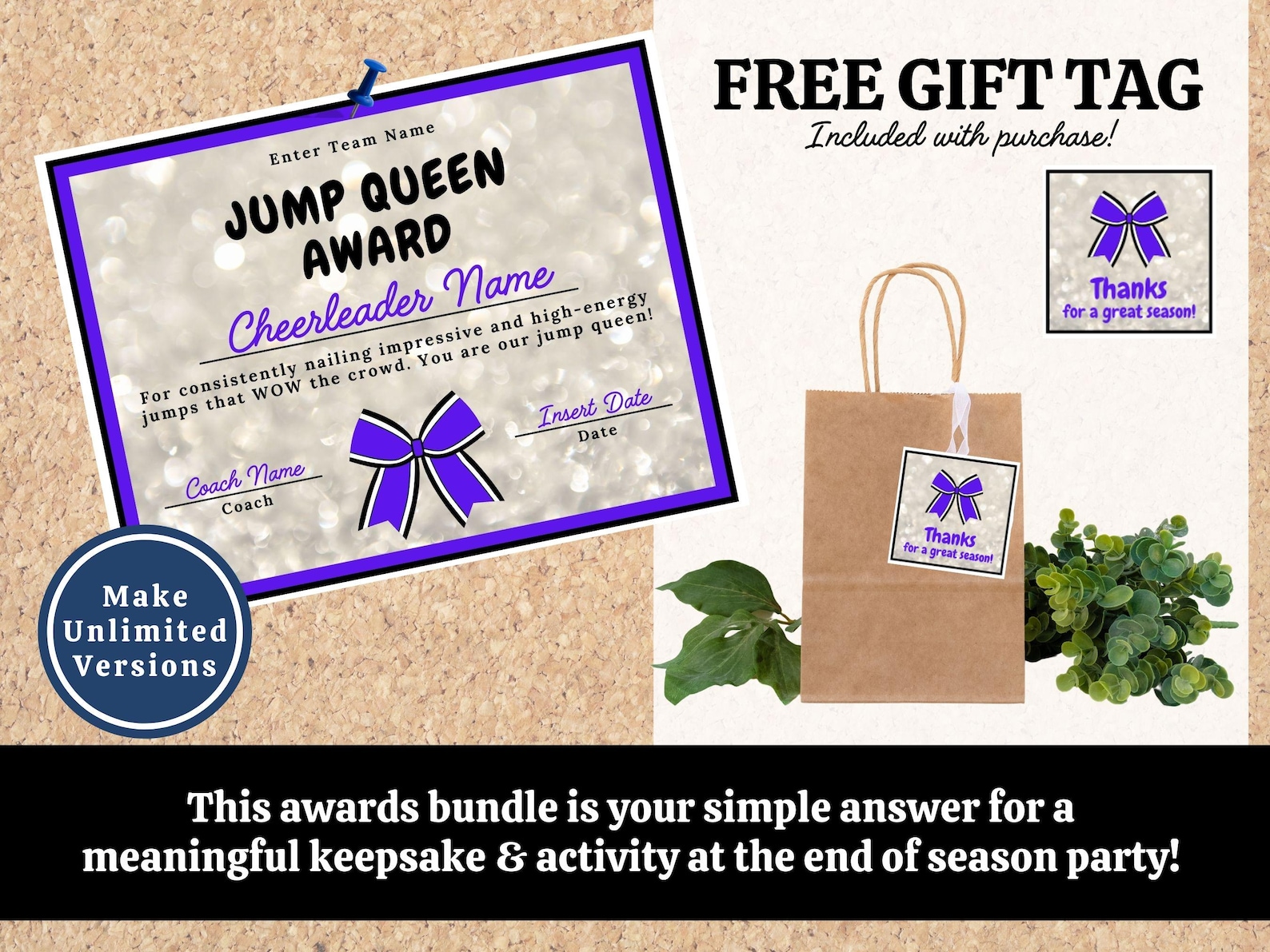 Editable Cheerleading Award Certificates Cheer Team Awards Cheerleading ...