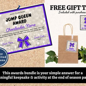 Cheer Awards Certificates, Editable Cheer Team Awards, Cheerleading End ...