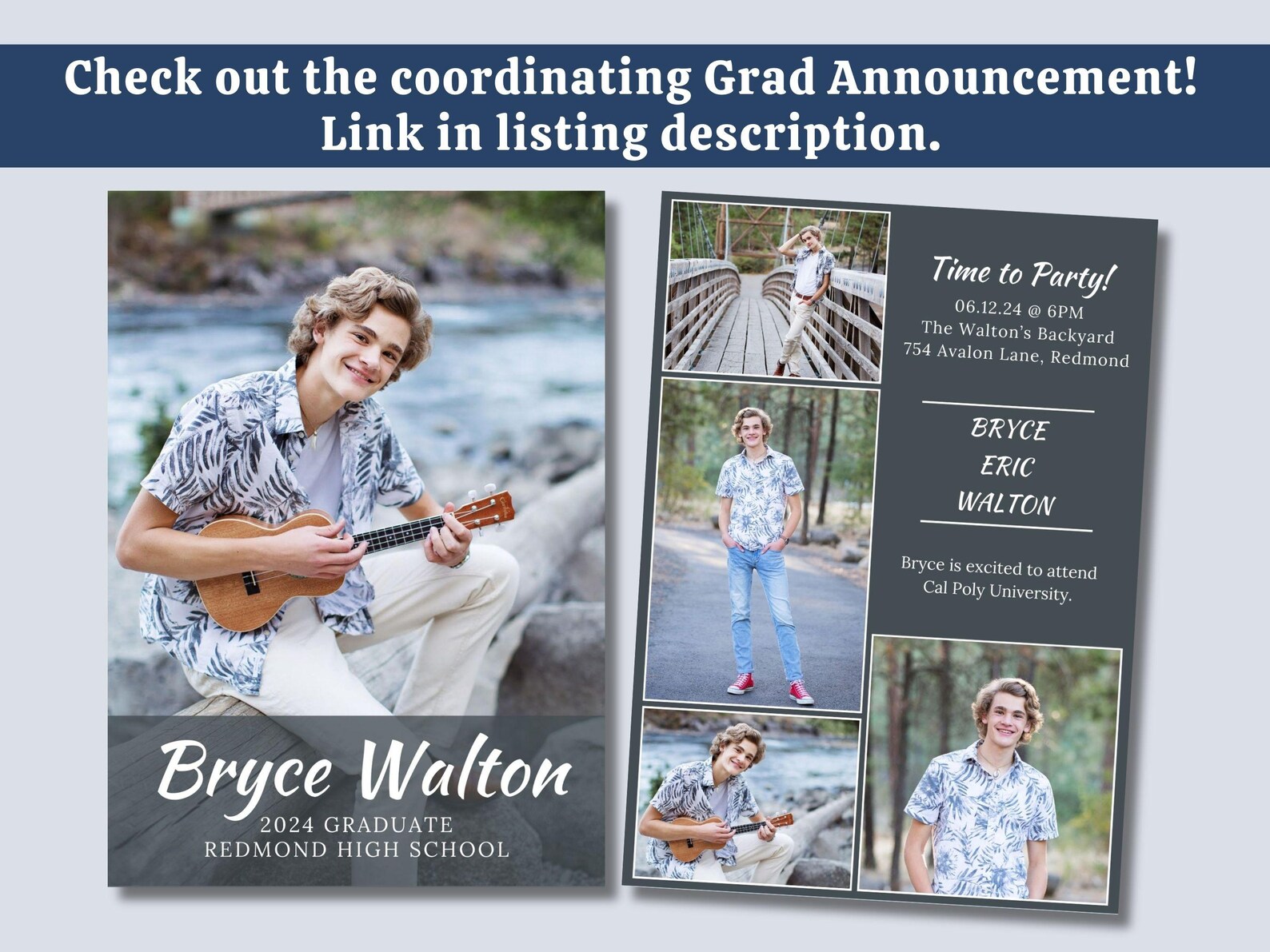 Yearbook Ad Template Senior Salute Full Page Template Canva Boy Girl ...