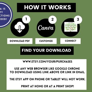 Family Tree Template Editable Canva Tree of Life Family Reunion Favors ...