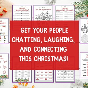Christmas Party Game Activities for Kids Teens Adults Christmas Eve ...