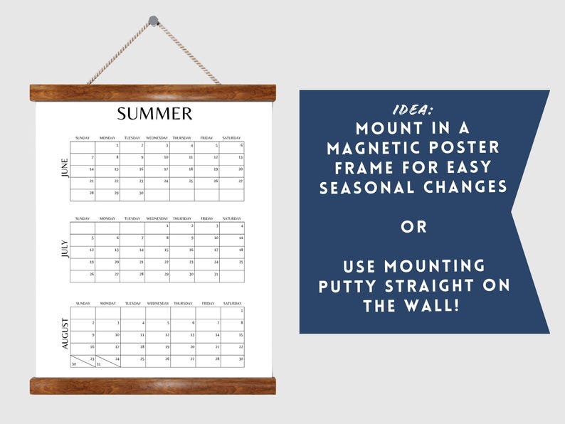 Large Wall Calendar 2026 Family Calendar Printable 2025 Monthly Yearly ...