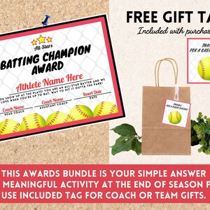 Editable Softball Award Certificate Template Softball Team Award ...