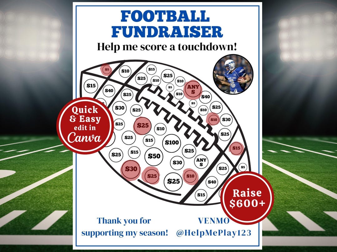 Editable Football Fundraiser Template Football Team Fundraiser Flyer ...