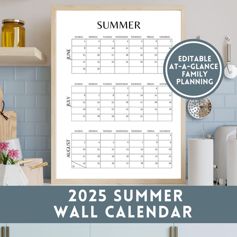 Summer Calendar - Etsy