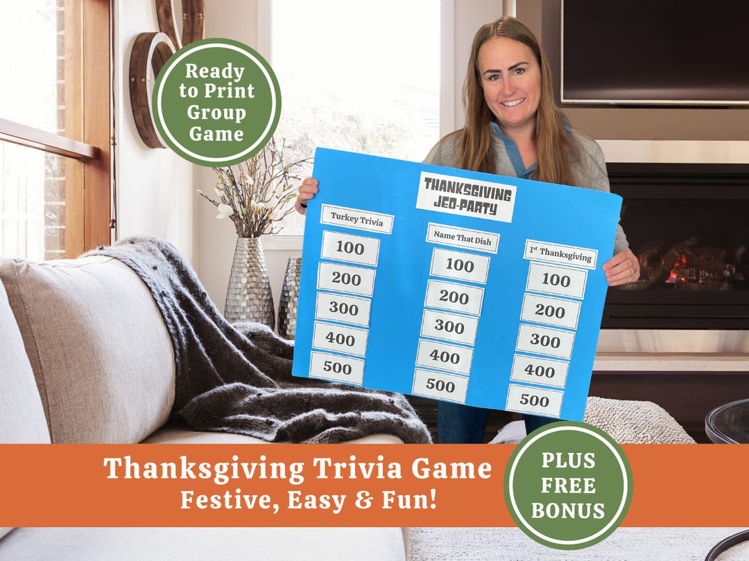 Thanksgiving Games Turkey Trivia Game Thanksgiving Trivia Thanksgiving ...