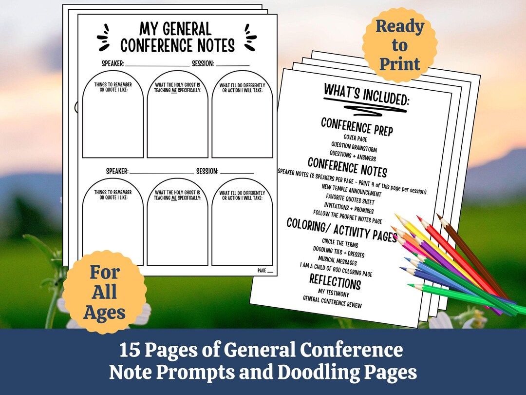 General Conference Activity Packet Bundle Printable LDS Conference ...