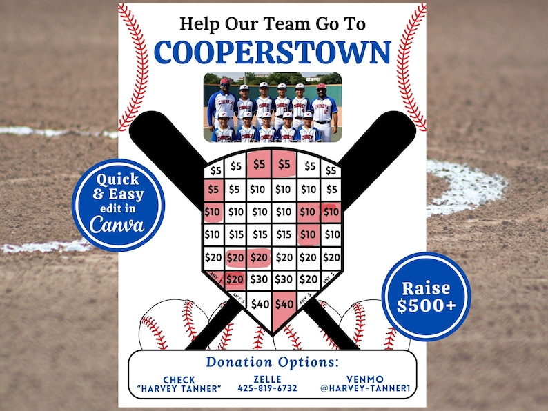 Cooperstown Fundraiser Template, Baseball Fundraising Flyer, Fill My ...