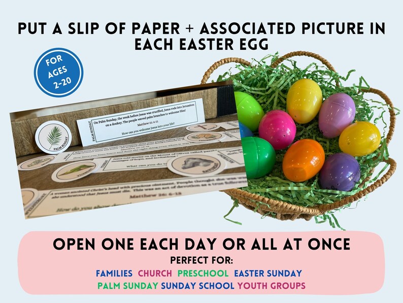 Holy Week Printable for Kids Easter Story Cards Christian Easter Gift ...