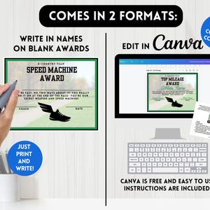 Cross Country Award Certificate Editable X Country Awards Ceremony ...