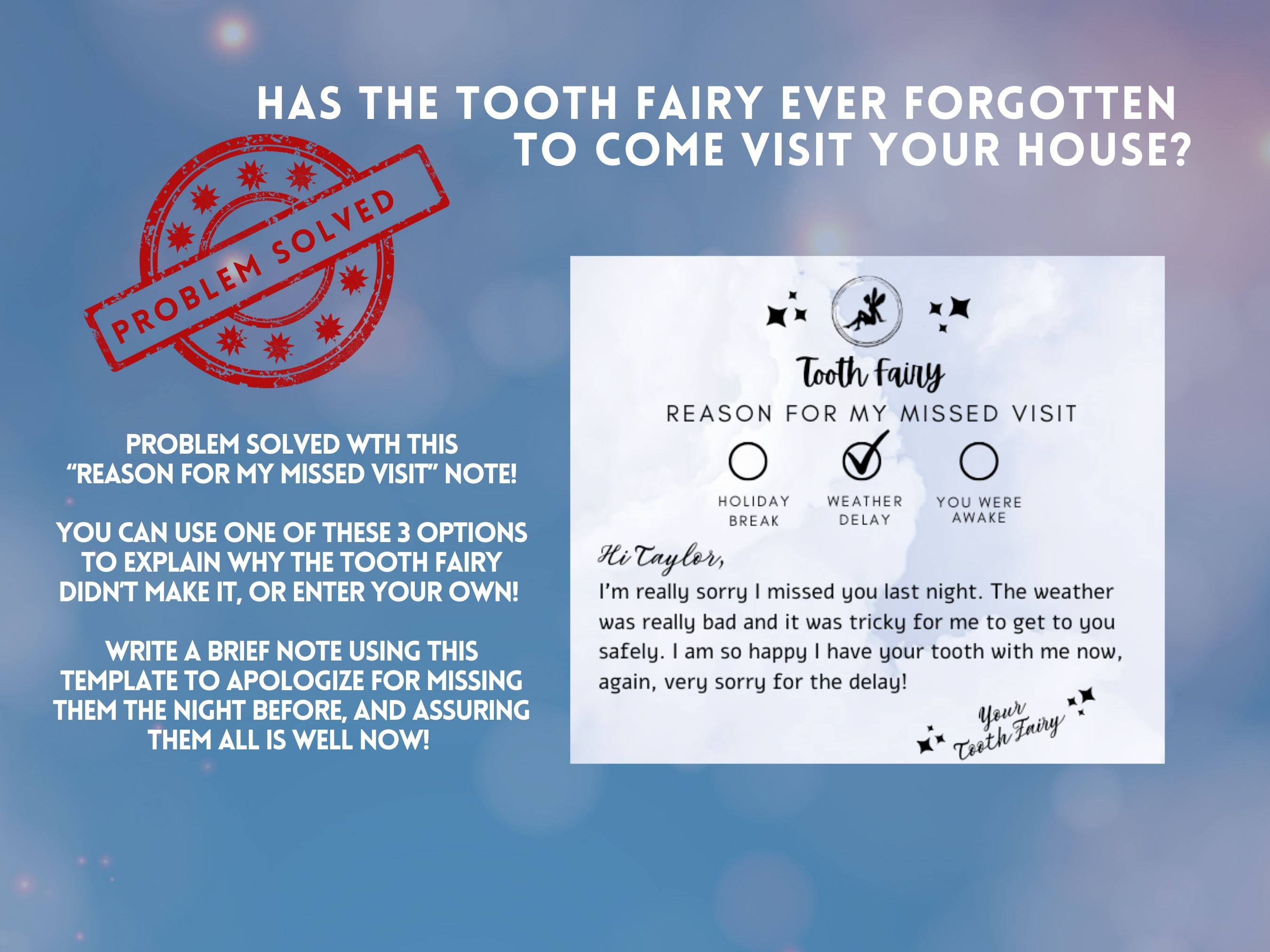 Editable Mini Tooth Fairy Letter Set, Printable Tooth Fairy Receipt ...