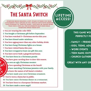 Santa Switch Christmas Party Games White Elephant Gift Exchange ...
