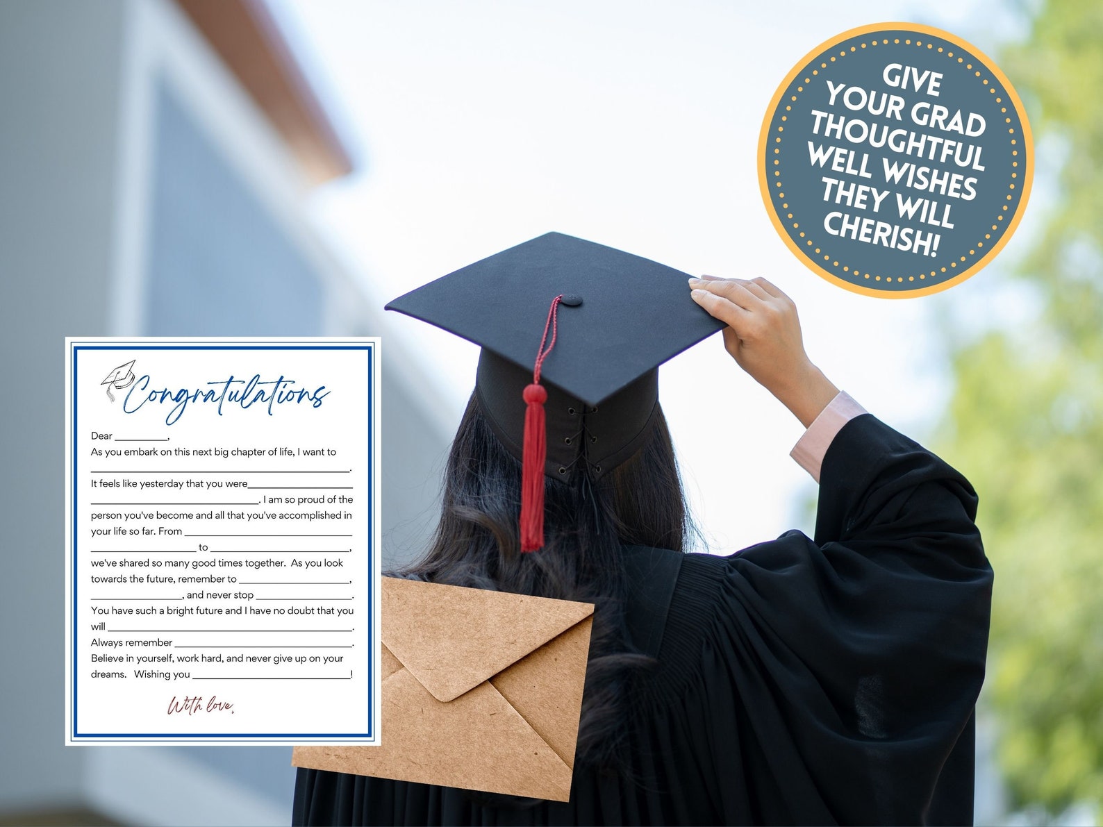 Graduation Letter Printable Graduation Party Note Gift Grad Party Mom ...