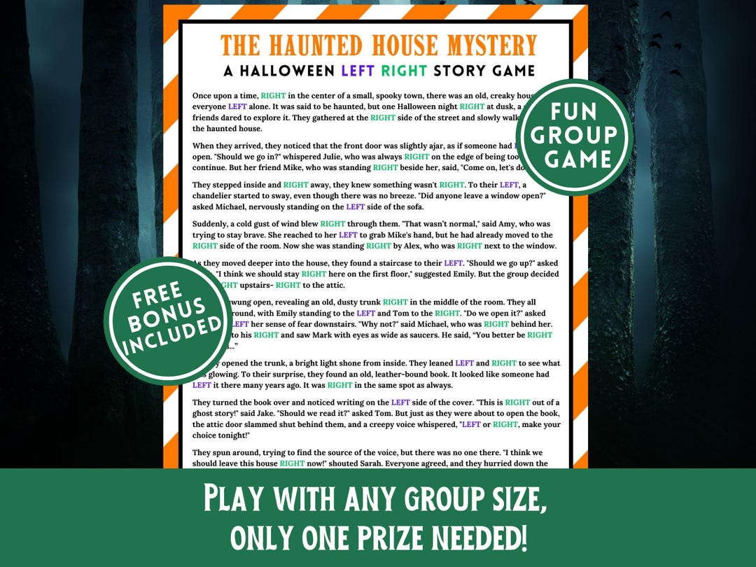 Halloween Left Right Game Teen Halloween Game Pass the Pumpkin ...