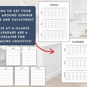 Summer Calendar 2025 Large Wall Calendar Printable for Summer Family ...