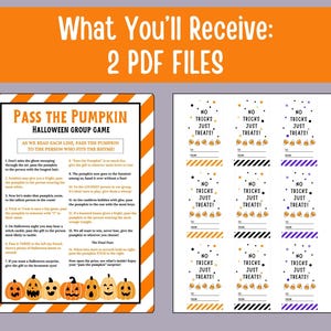 Pass the Pumpkin Game Halloween Printable Left Right Game Halloween ...