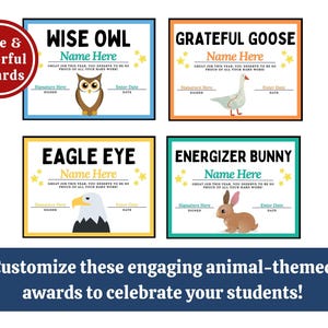 Editable Student Award Certificates, End of Year Classroom Awards ...