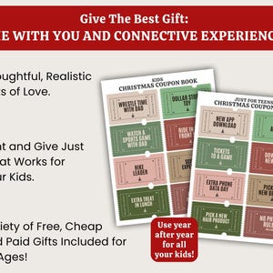 Christmas Coupon Book for Kids and Teens Editable Digital Last Minute ...