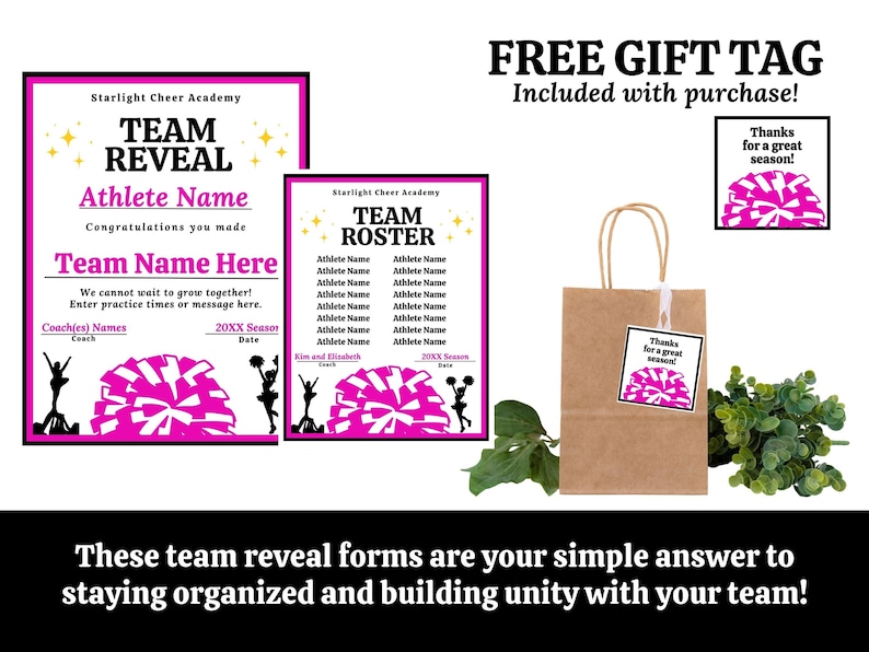 Cheer Team Reveal Template, Editable Cheer Tryout Flyer, Canva Team ...