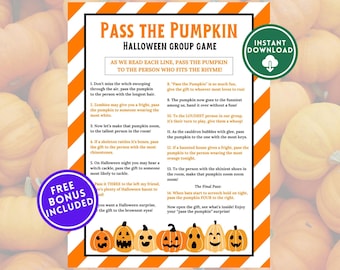 Pass the Pumpkin Printable Halloween Left Right Game, Fun Activities ...