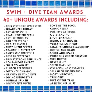 Swimming Award Certificate Editable Swimming Award Ceremony Printable ...